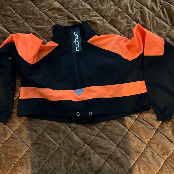 Boohoo | Jackets & Coats | Brand New Unworn Crop Mid Zip Reflective ...